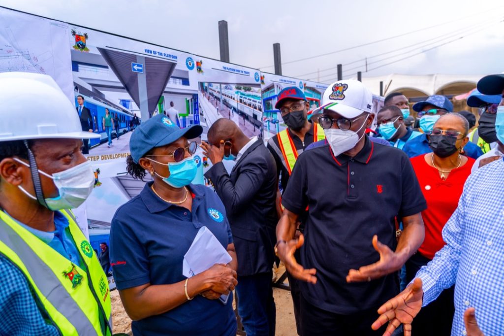Babajide Sanwo-Olu inspects Lagos Rail Mass Transit (LRMT) Red Line ...